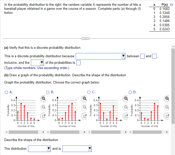 Solved In the probability distribution to the right, the | Chegg.com