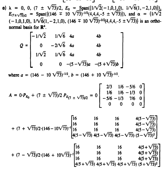 Verify the spectral theorem for each of the following | Chegg.com