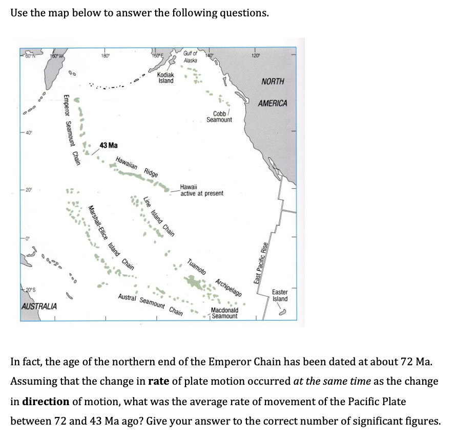 Solved Use the map below to answer the following questions. | Chegg.com
