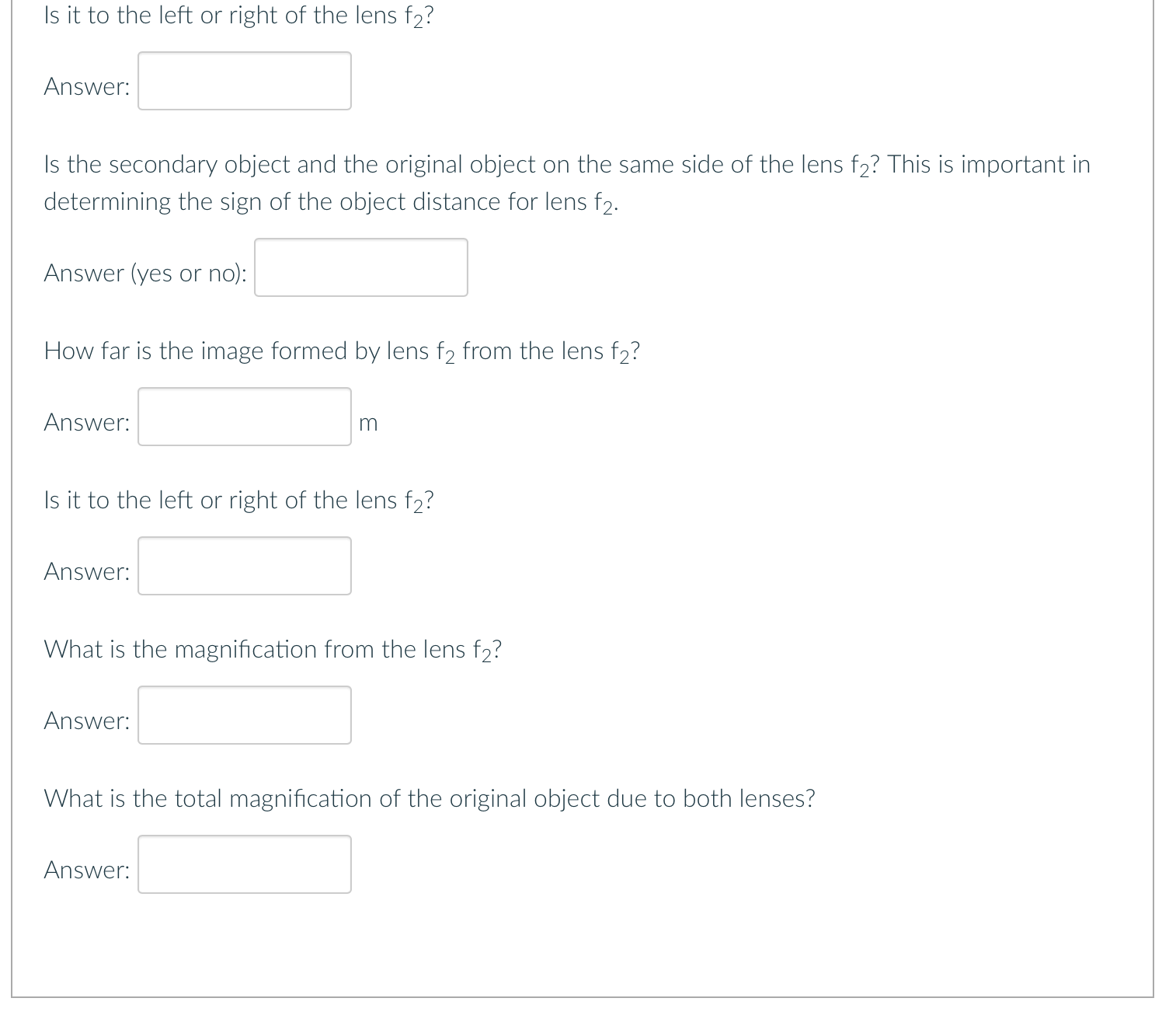 Solved An object is a distance d1=0.280 m to the left of a | Chegg.com