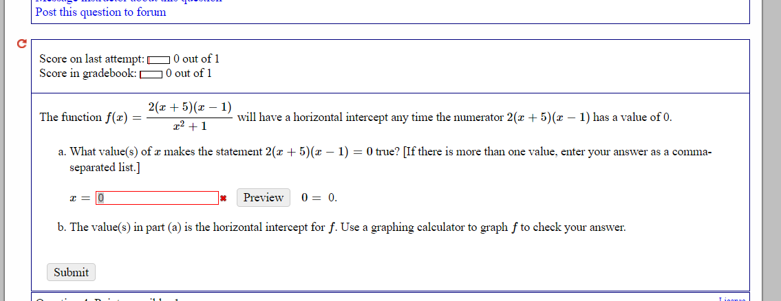 Solved Example 2: Predicting the Horizontal Intercepts from | Chegg.com