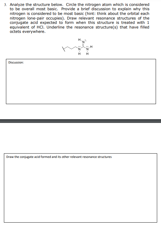 Solved Analyze the structure below. Circle the nitrogen atom | Chegg.com
