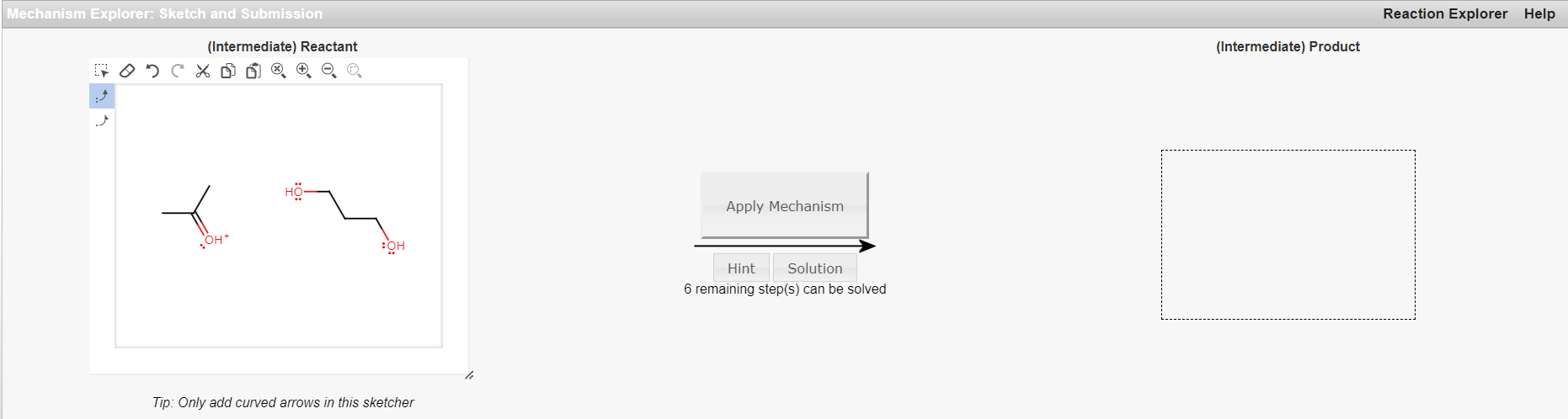 Solved Tip: Only add curved arrows in this sketcher | Chegg.com