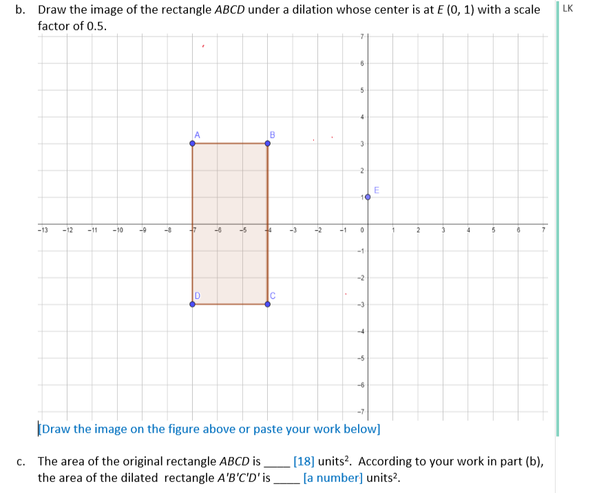 Solved LK b. Draw the image of the rectangle ABCD under a | Chegg.com