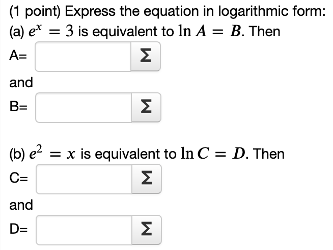 Solved (1 point) Match the statements defined below with the | Chegg.com