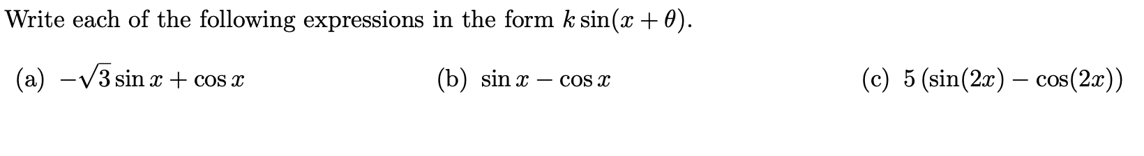 Solved Write each of the following expressions in the form | Chegg.com