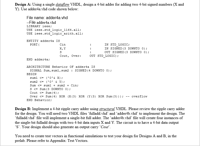 Design A: Using a single dataflow VHDL. design a | Chegg.com Design A: Using a single dataflow VHDL. design a | Chegg.com