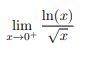 Solved find the limit. limx→0+ln(x)x2 | Chegg.com