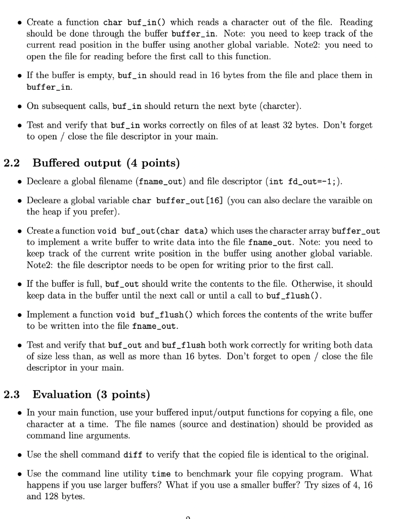 Solved Write a C program which uses the system call C API to | Chegg.com