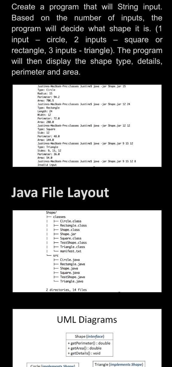 Solved Create a program that will String input. Based on the | Chegg.com
