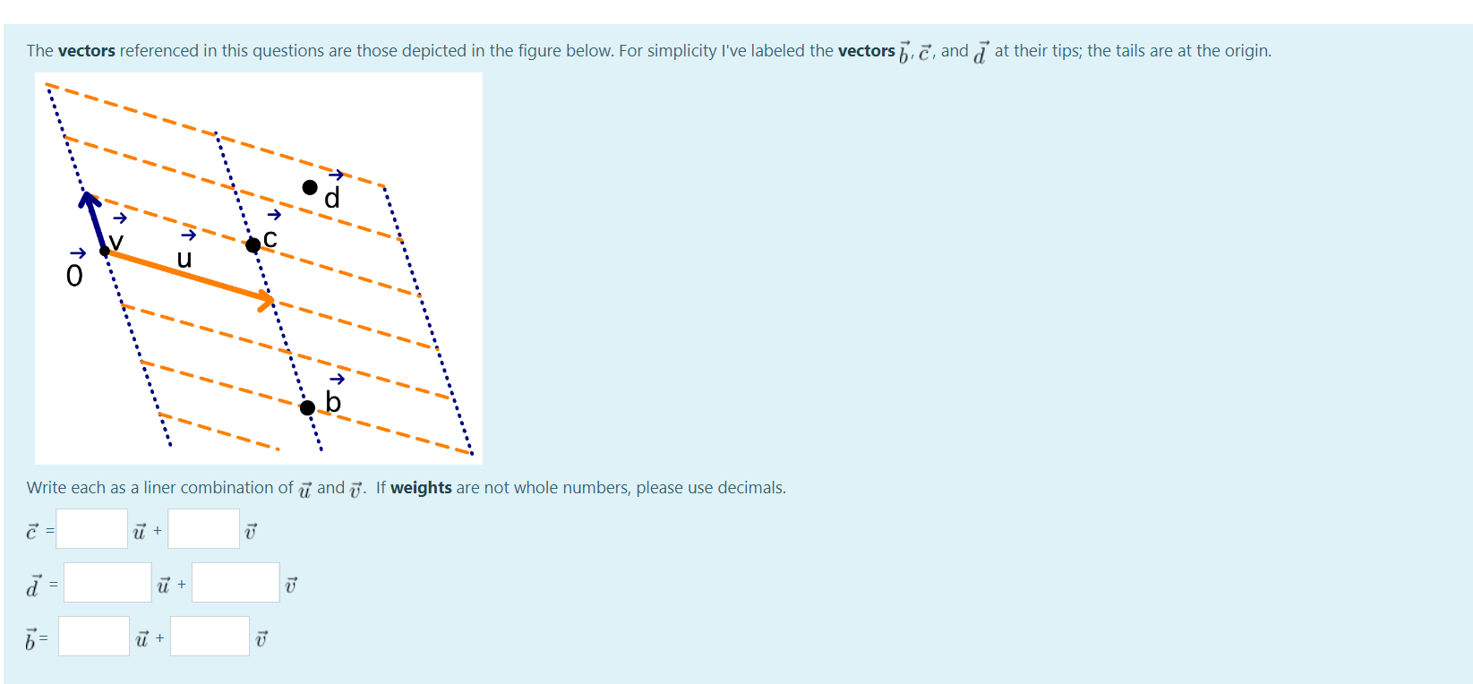 Solved The vectors referenced in this questions are those | Chegg.com
