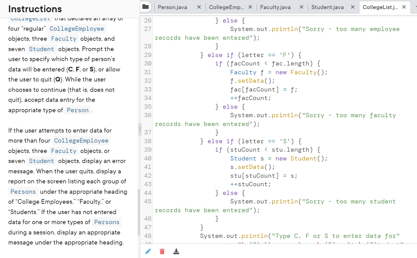 Solved Some of the points for Java are not complete. Could | Chegg.com