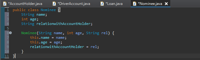 Solved 1. Change the program such a way that the account | Chegg.com