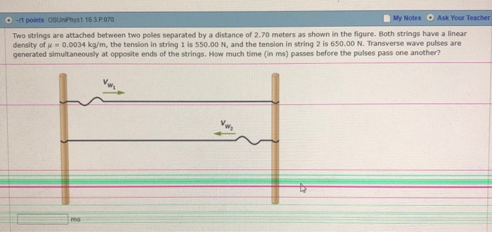 Solved o -1 points OSUnPhys1 163 P070 My Notes Ask Your | Chegg.com