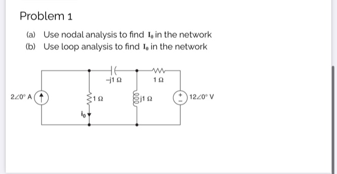 Solved (a) Use nodal analysis to find I0 in the network (b) | Chegg.com