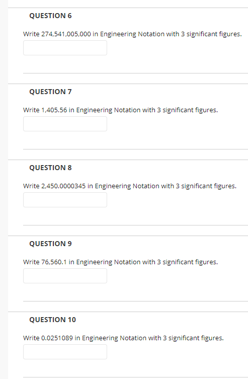 Solved QUESTION 1 Write 0.22450894 in Engineering Notation | Chegg.com