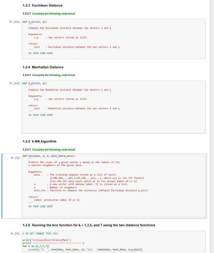 Solved 1.2 k-NN Algorithm - 20 points - Due Saturday, March | Chegg.com