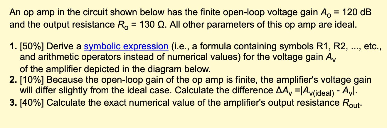 Solved Exercise 9.3: Effects of the Finite Open-Loop Gain An | Chegg.com