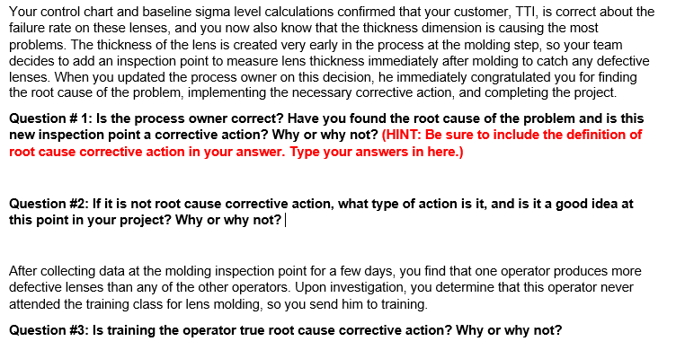 Solved Your control chart and baseline sigma level | Chegg.com