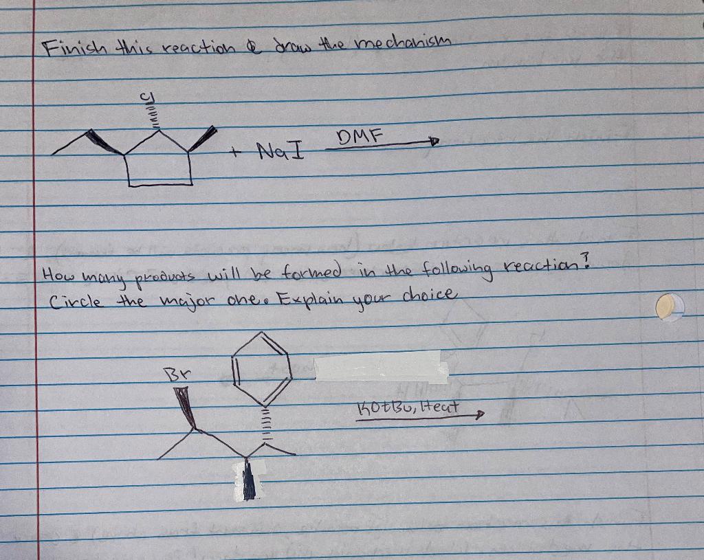 Solved Finish this reaction & draw the mechanism DMF + Na I | Chegg.com