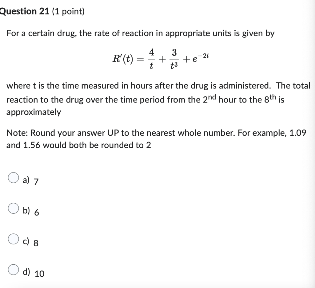 Solved For a certain drug, the rate of reaction in | Chegg.com
