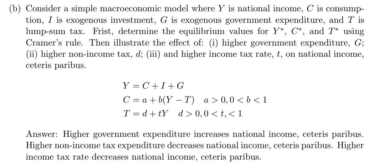Solved Subject: Matrix AlgebraTopic: Comparative Statics | Chegg.com