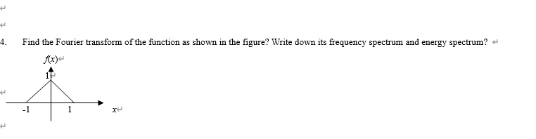 Solved Find the Fourier transform of the function as shown | Chegg.com