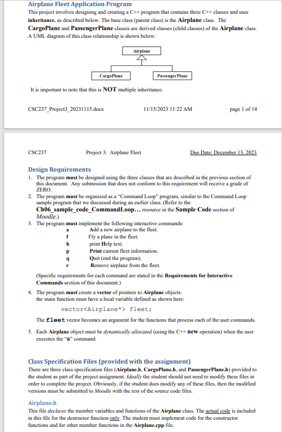 Solved Need Help with this C++ Program I have to write 3 cpp | Chegg.com