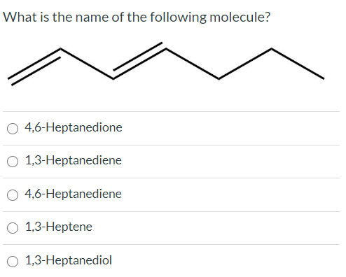 Solved What is the name of the following molecule? O | Chegg.com