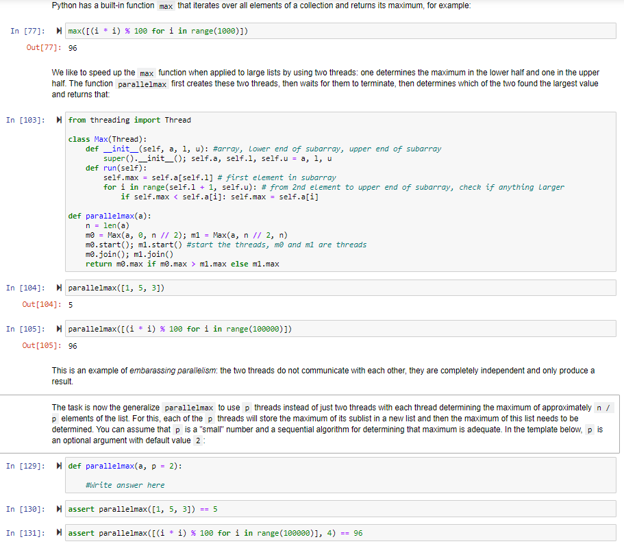 Solved Python has a built-in function max that iterates over | Chegg.com