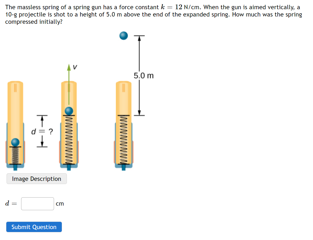 Solved The massless spring of a spring gun has a force | Chegg.com