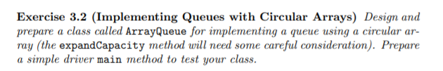 Solved Exercise 3.2 (Implementing Queues with Circular | Chegg.com
