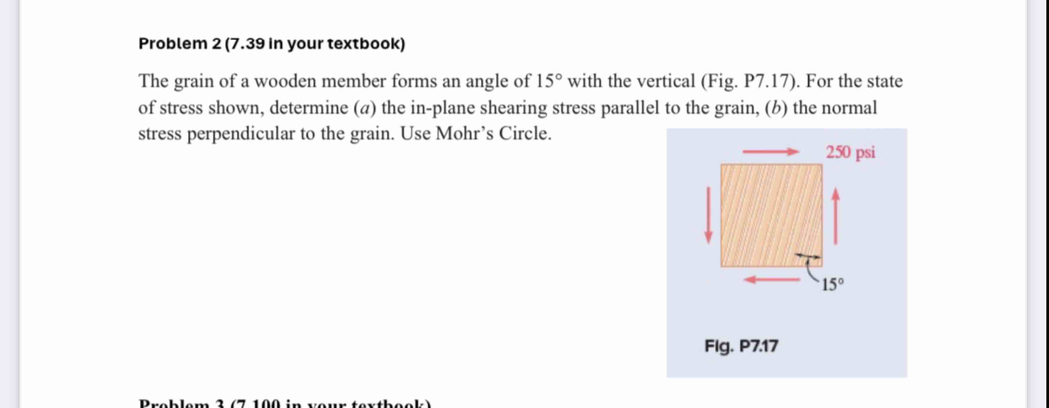Solved by an EXPERT Problem 2 (7.39 ﻿in your textbook)The grain of a | Chegg.com