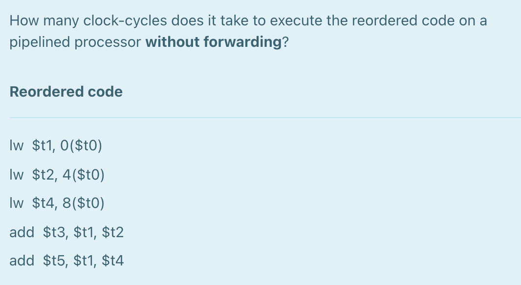 Solved How many clock-cycles does it take to execute the | Chegg.com