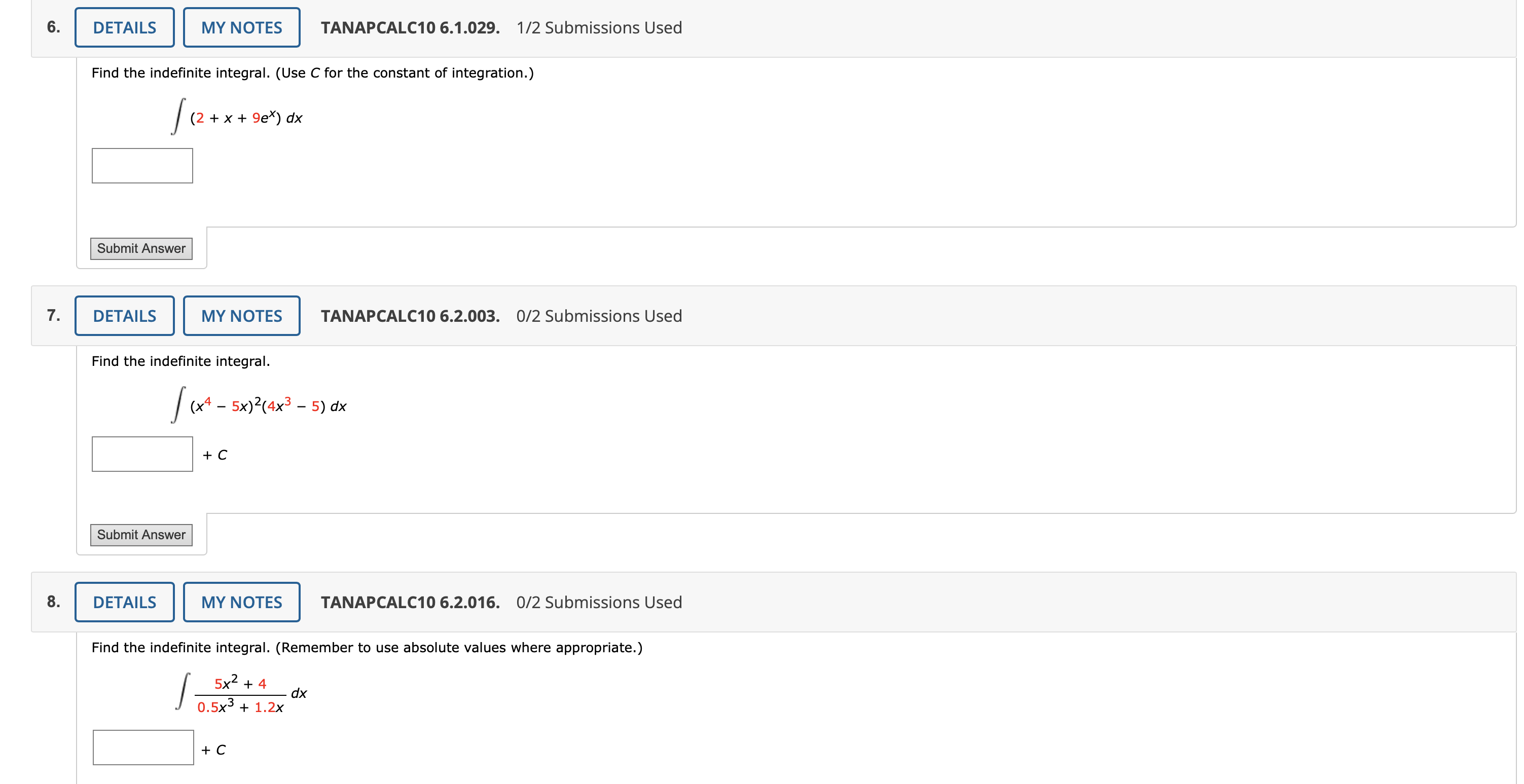 Solved Find the indefinite integral. (Use C ﻿for the | Chegg.com