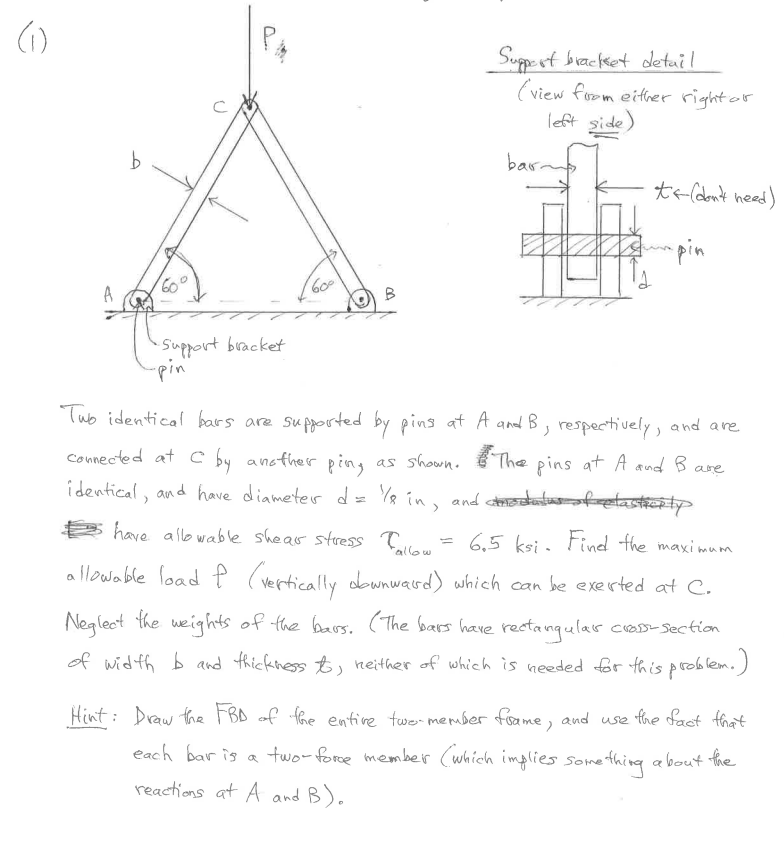 Solved Suppe of bracket detail (view from either right of | Chegg.com