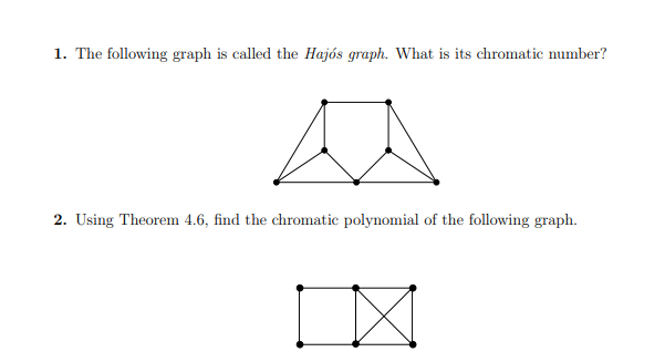 Solved 1. The following graph is called the Hajós graph. | Chegg.com