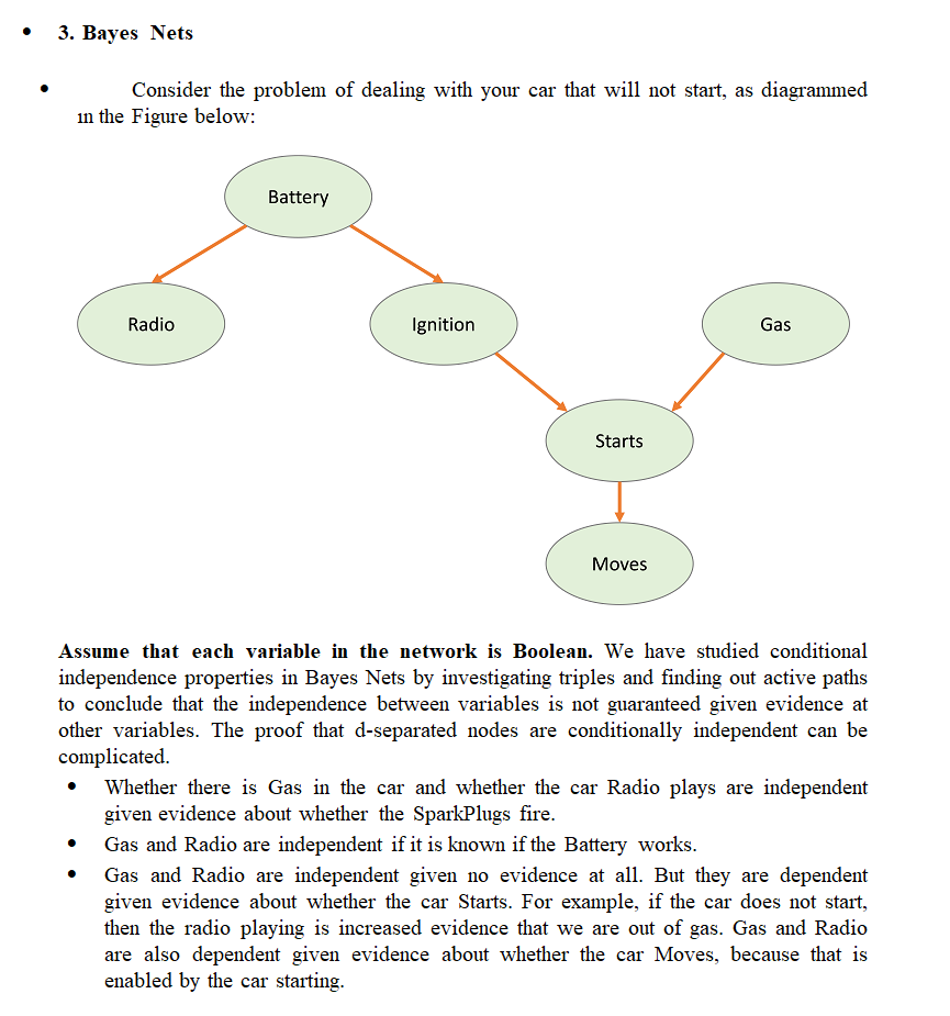 Solved 3. Bayes Nets Consider the problem of dealing with | Chegg.com
