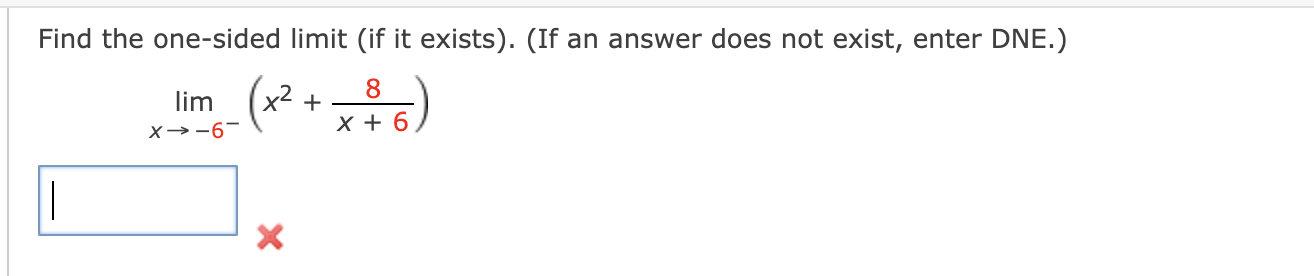 Solved Find the one-sided limit (if it exists). (If an | Chegg.com