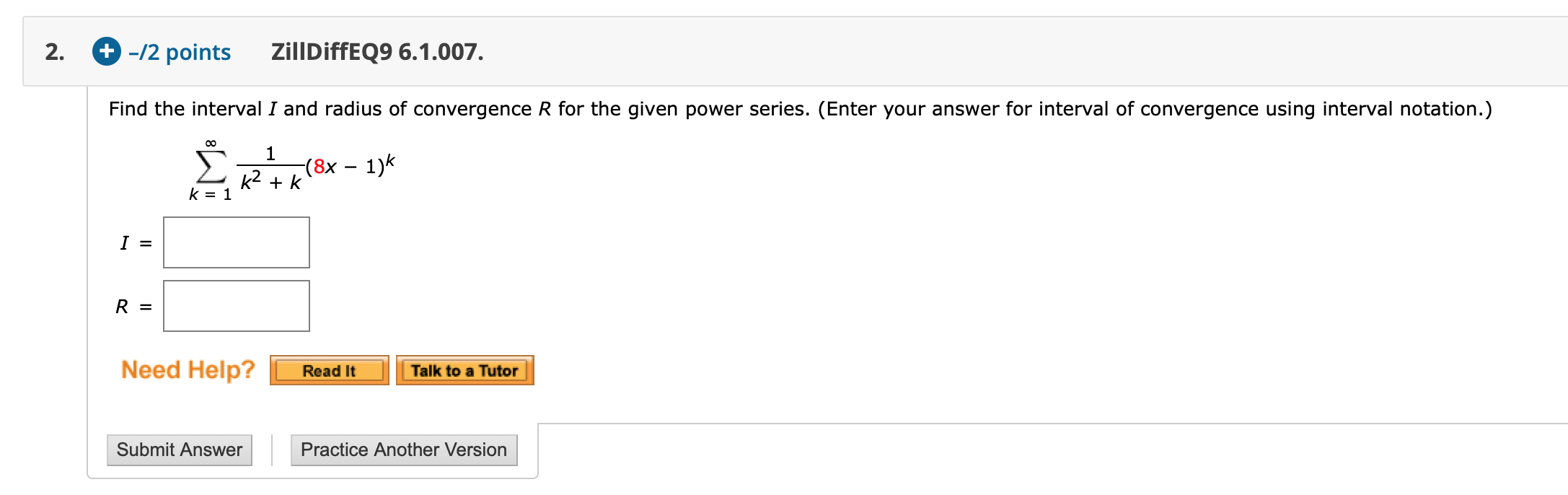 Solved + -/2 points ZillDiffEQ9 6.1.007. 2. Find the | Chegg.com