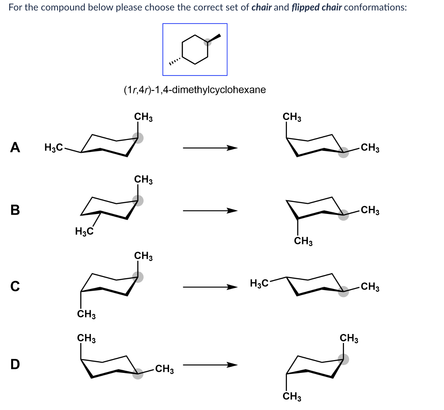 Solved For the compound below please choose the correct set | Chegg.com