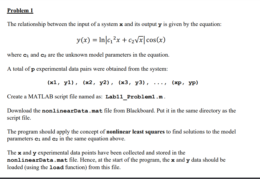 Problem 1 The relationship between the input of a | Chegg.com