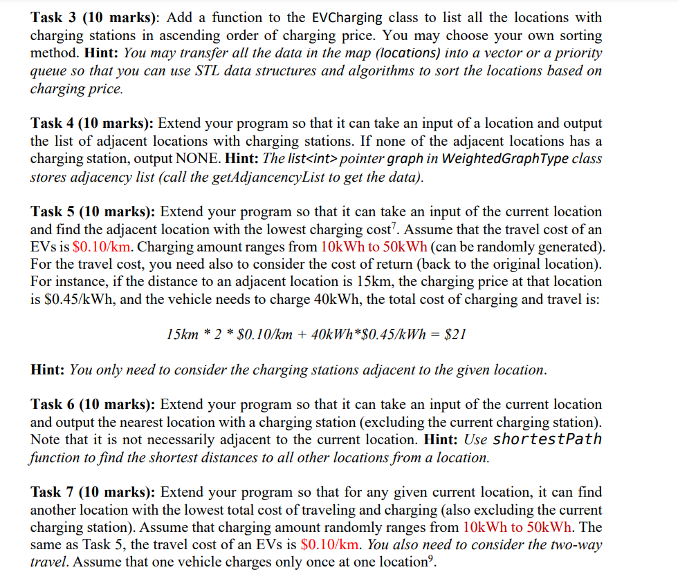 Solved 2. Programming tasks (85 marks) The assignment | Chegg.com