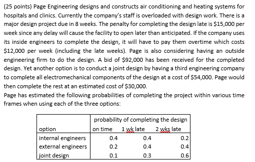 Solved (25 points) Page Engineering designs and constructs | Chegg.com