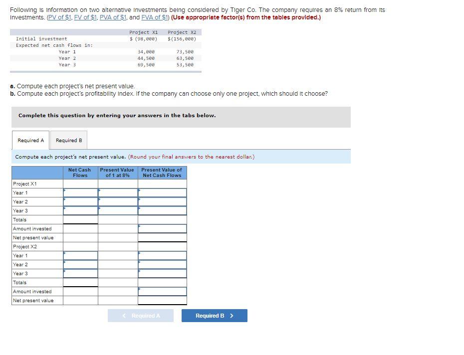 Solved a. Compute each project's net present value. b. | Chegg.com