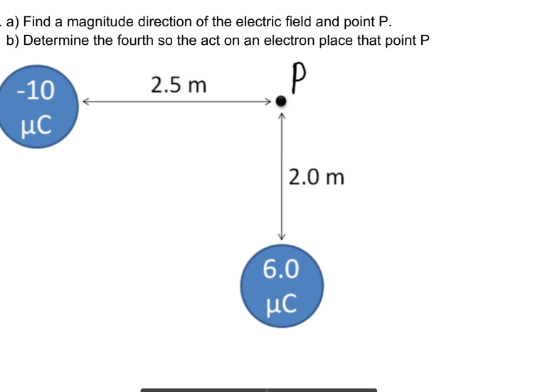Solved a) Find a magnitude direction of the electric field | Chegg.com