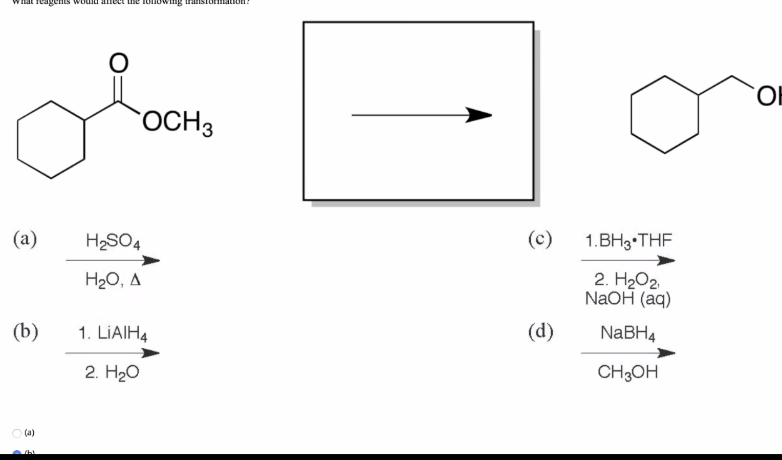 Solved what reagents would antect the following O OH OCH3 | Chegg.com