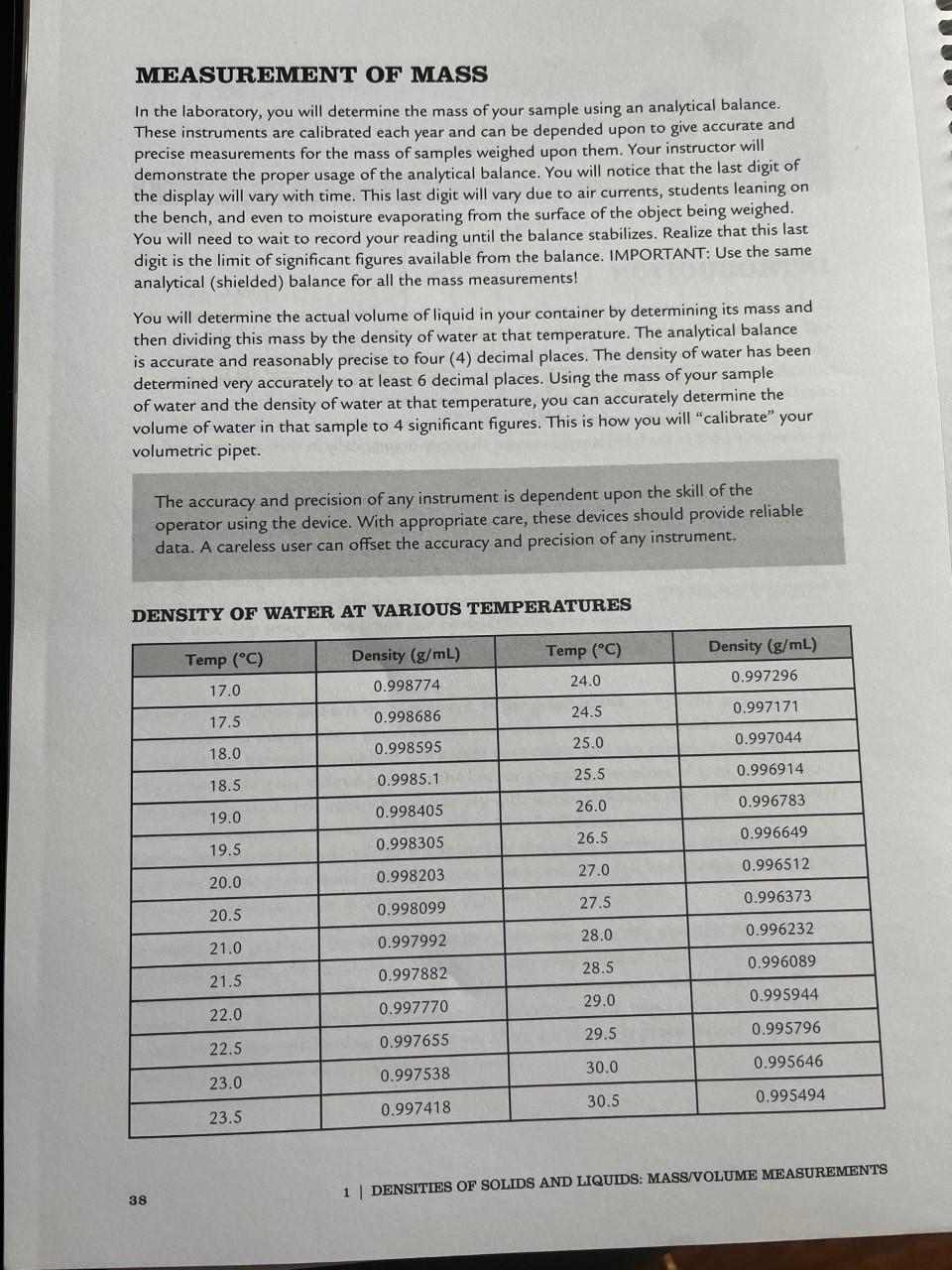 Solved MEASUREMIET OF MASS In the laboratory, you will | Chegg.com