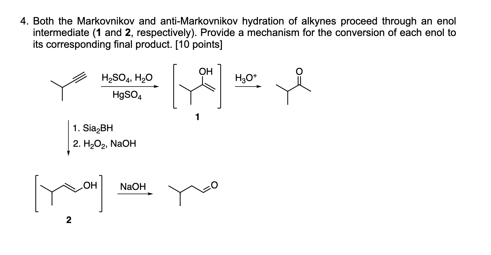 Solved 4. Both the Markovnikov and anti-Markovnikov | Chegg.com
