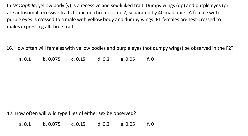 Solved In Drosophila, yellow body (y) is a recessive and | Chegg.com